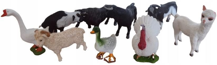 Joinco Zwierzaki Na Farmie Zestaw 10 Figurek Kolekcja Gatunki Zwierząt ...