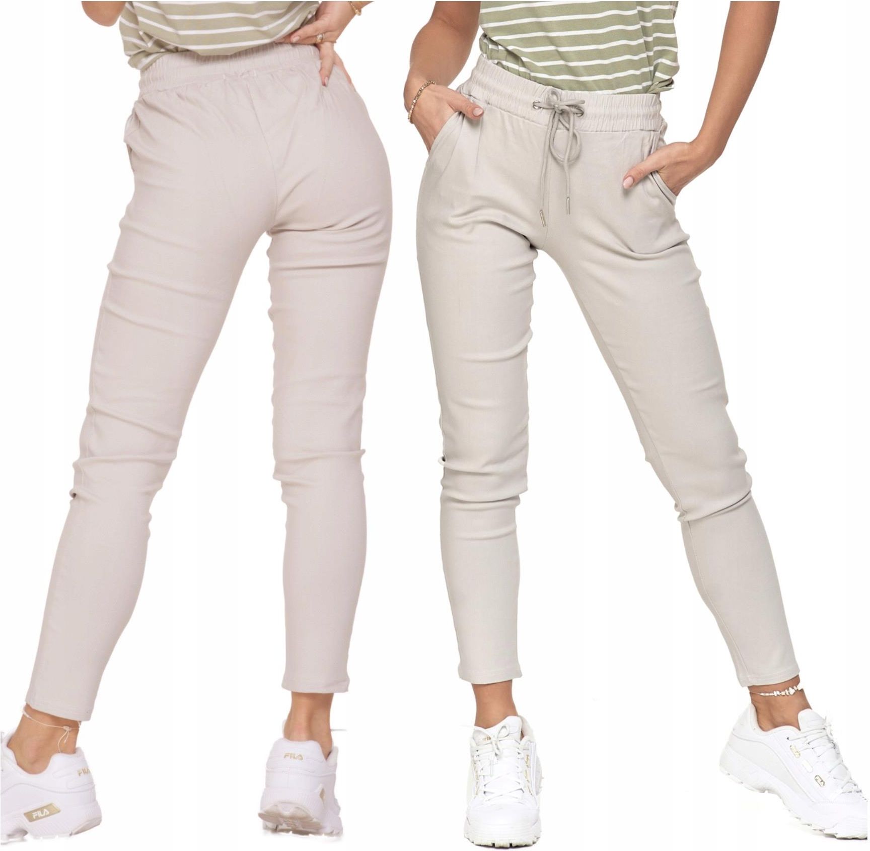 Joggery Spodnie Elastyczne Damskie Wysoki Stan Gumka Moraj XXL - Ceny i ...