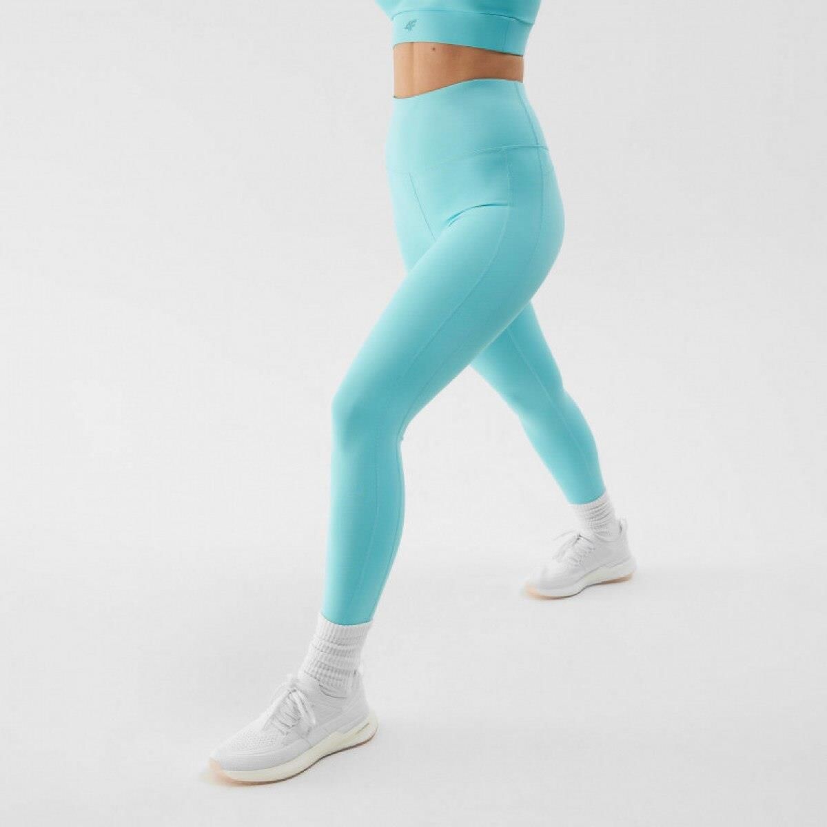 Damskie legginsy treningowe 4F 4FWSS24TFTIF232 - niebieskie - Ceny i ...