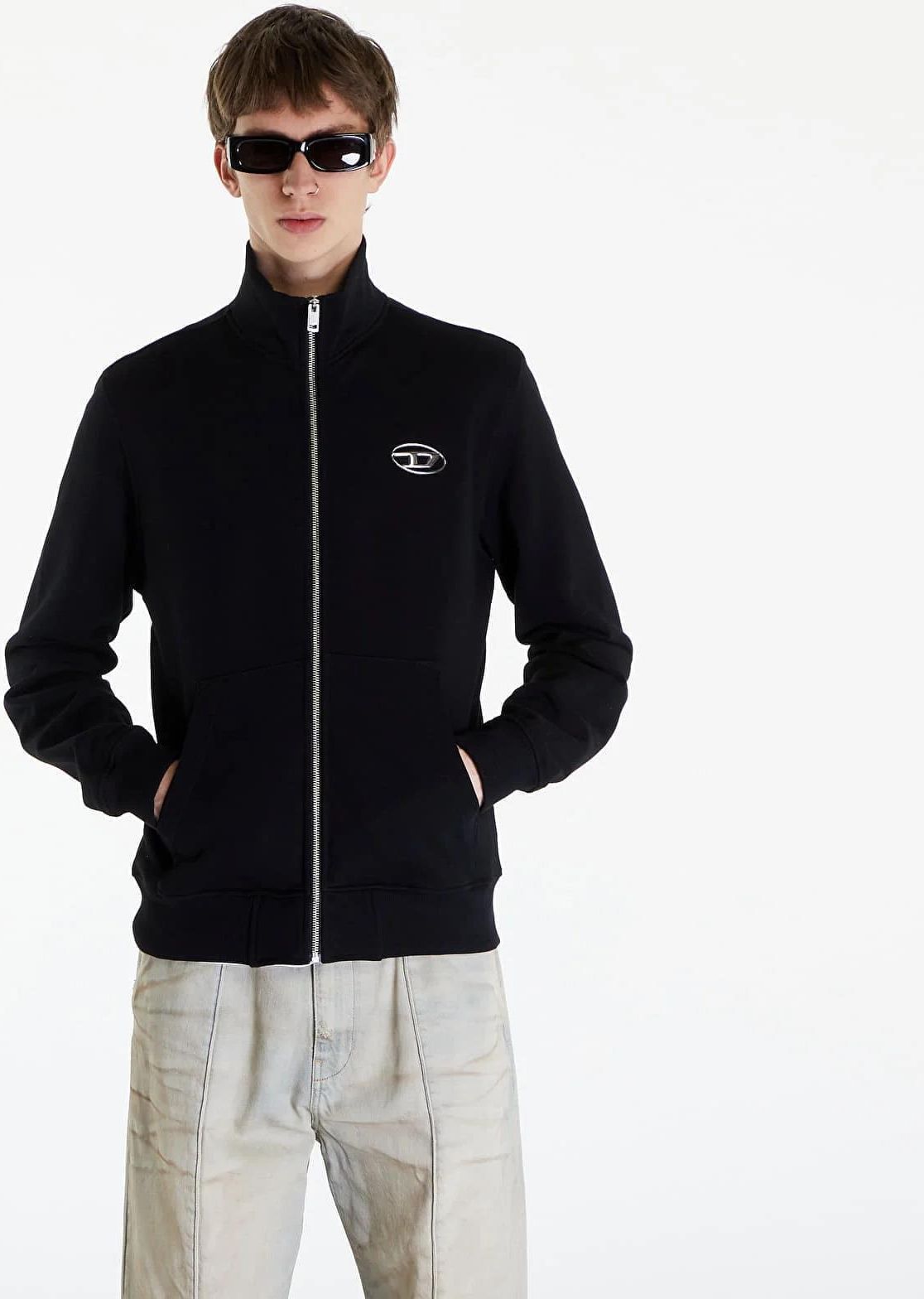 Diesel S-Ginni-Zip-Od Sweatshirt Black - Ceny i opinie - Ceneo.pl