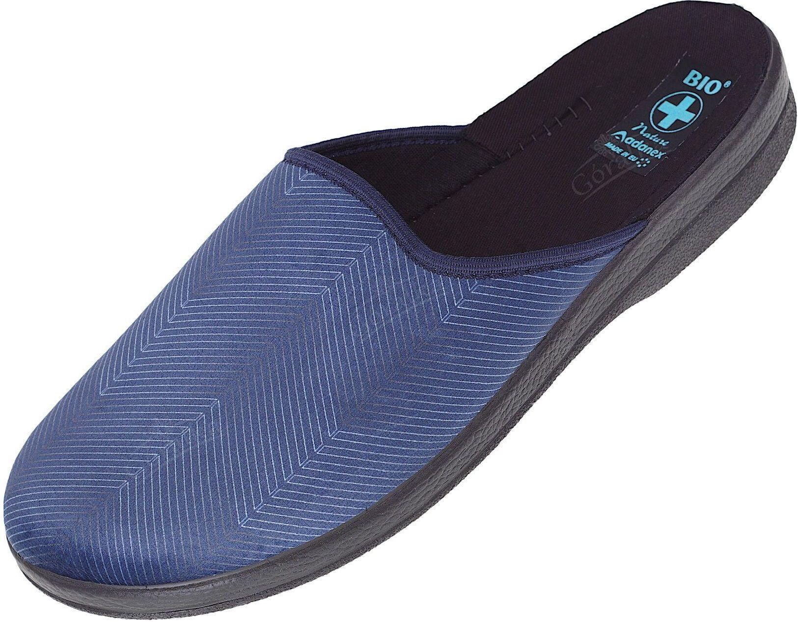 Kapcie Adanex 28360 męskie buty po domu granatowe jodełka, Rozmiar: 42 ...