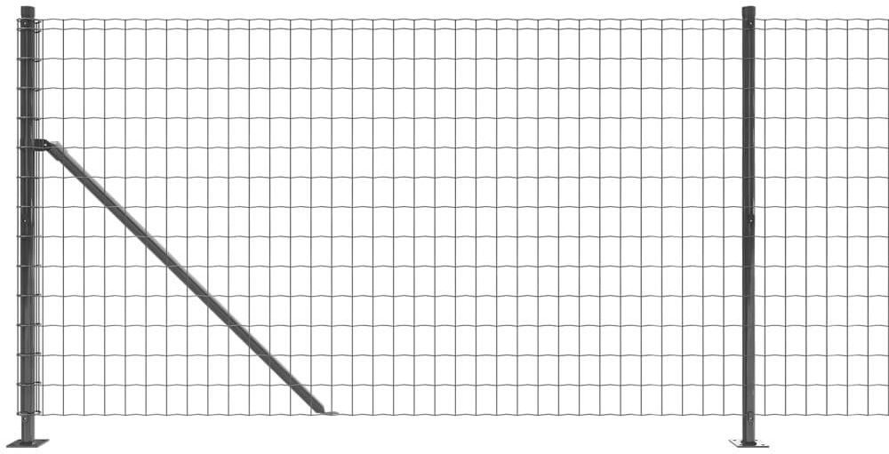 Siatka ogrodzeniowa VidaXL Ogrodzenie Z Siatki Ze Stopami Słupków ...