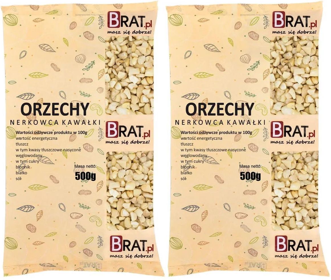 Brat.Pl Orzechy Nerkowca łki 1kg 2X500g - Ceny i opinie - Ceneo.pl