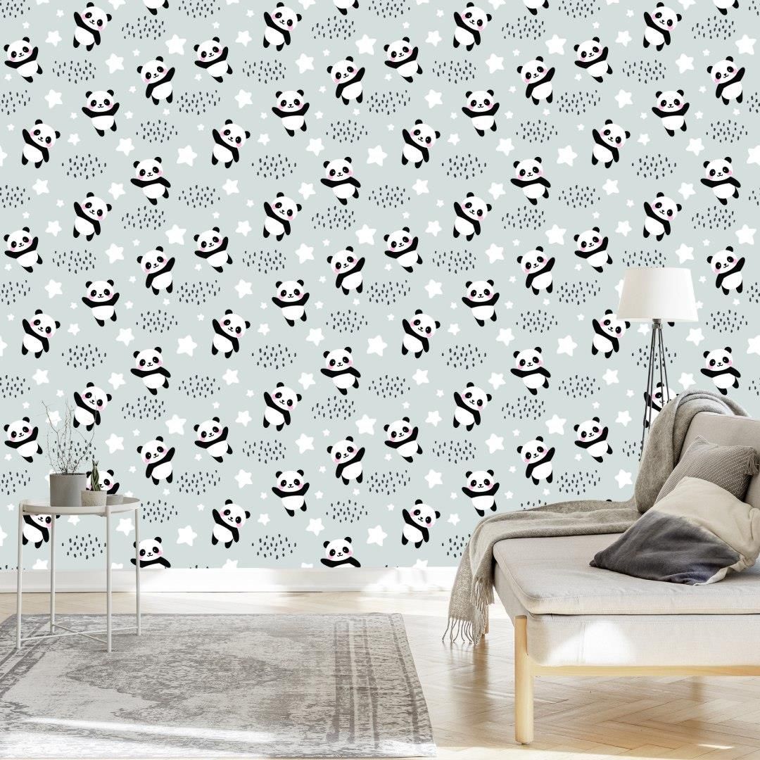 Tapeta Pandy Wśród Gwiazdek - Opinie i ceny na Ceneo.pl