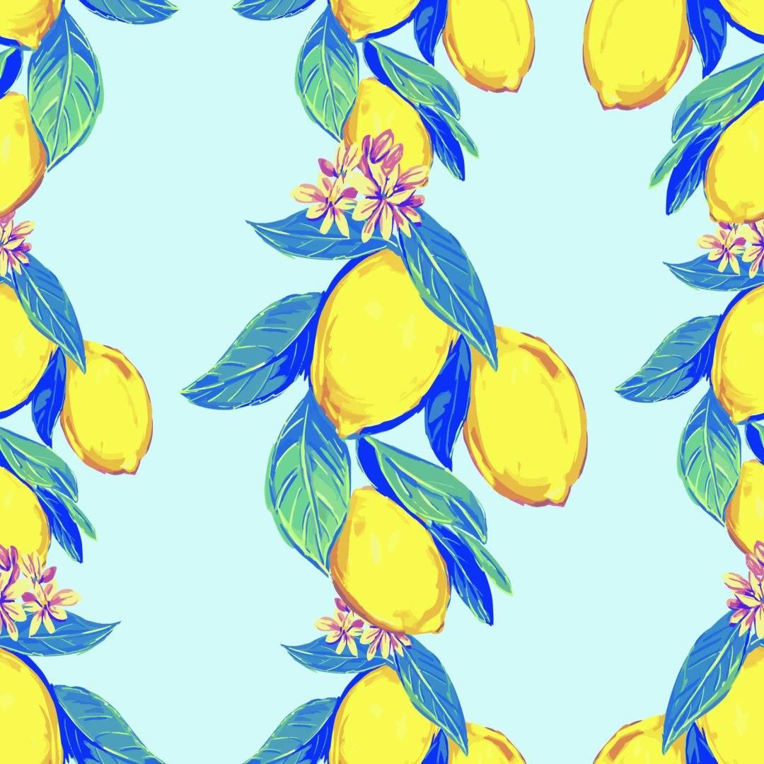 Tapeta Cytryny Z Liśćmi I Kwiatami - Opinie i ceny na Ceneo.pl