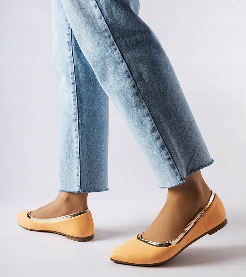 Pomarańczowe balerinki szpiczasty nosek 24991 37 - Ceny i opinie - Ceneo.pl