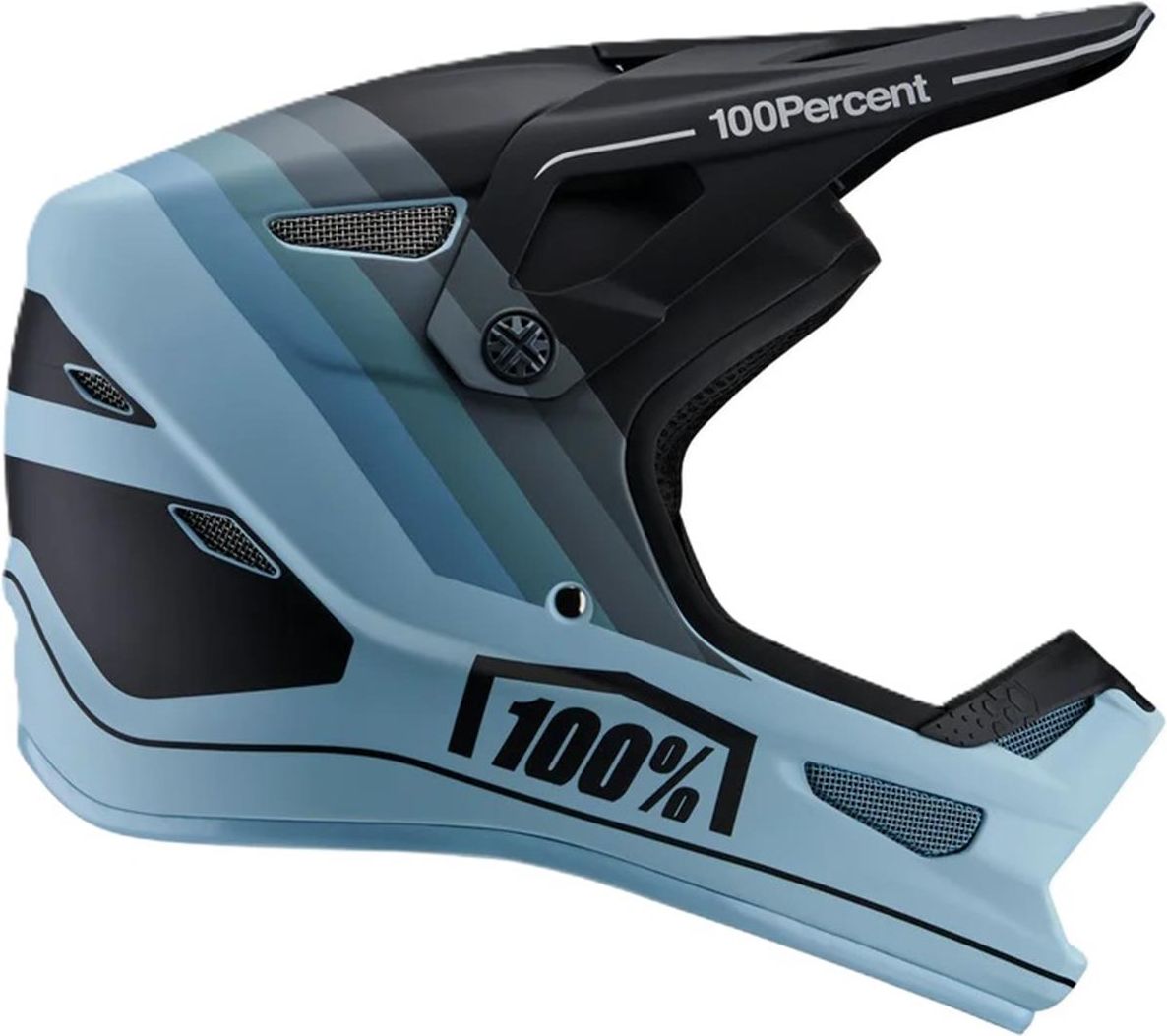 Kask Rowerowy Full Face 100% Status Błękitny-Szary - Ceny i opinie ...