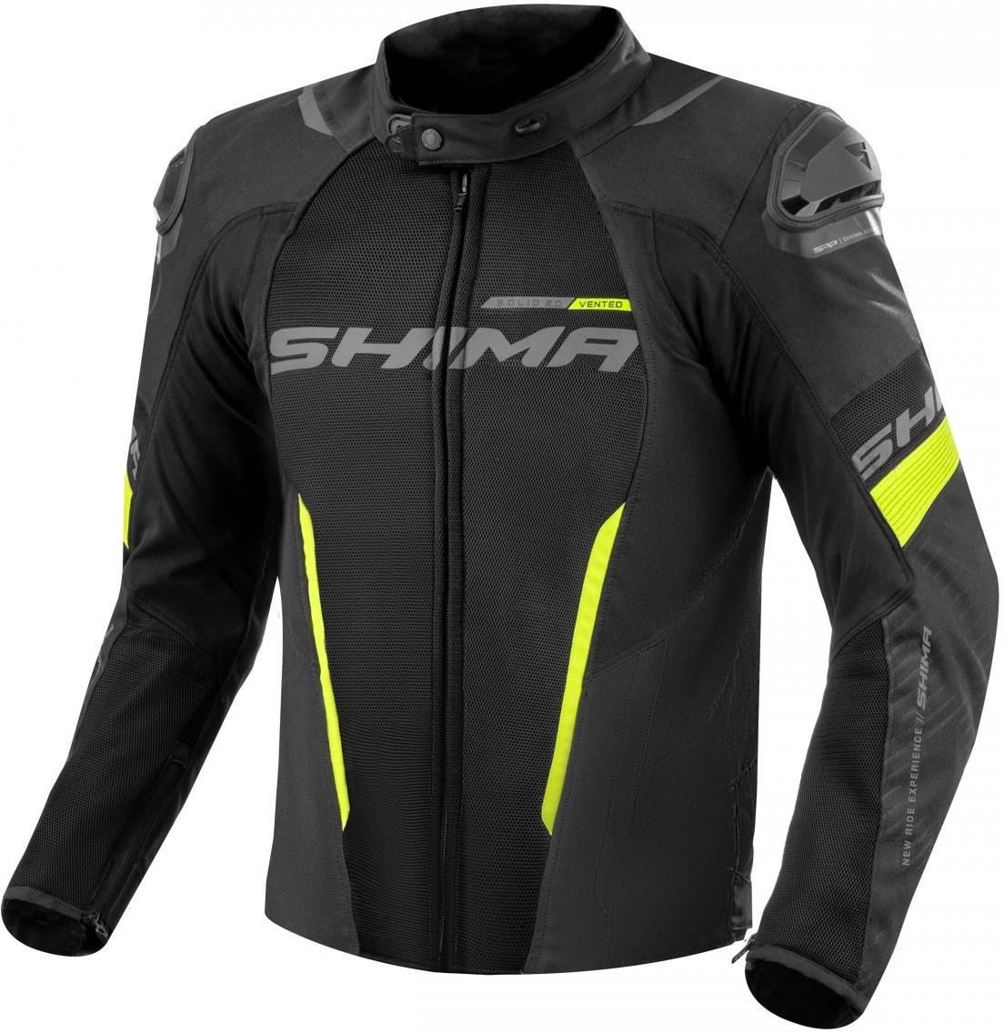 Odzież motocyklowa Shima Kurtka Solid 2.0 Vented Fluo Czarny Żółty ...