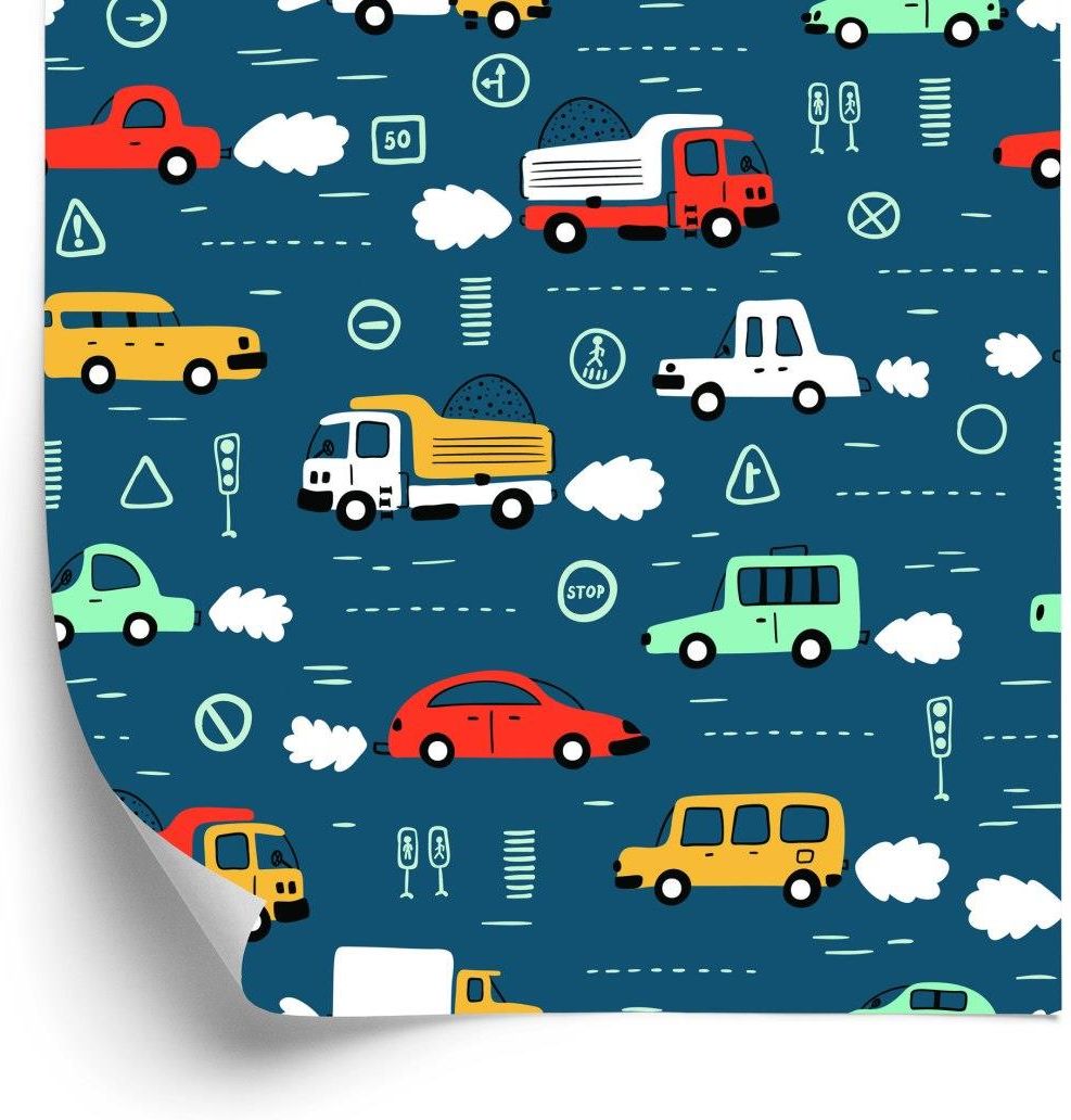 Tapeta Auta Kolorowe Samochody Pokój Dziecięcy - Opinie i ceny na Ceneo.pl