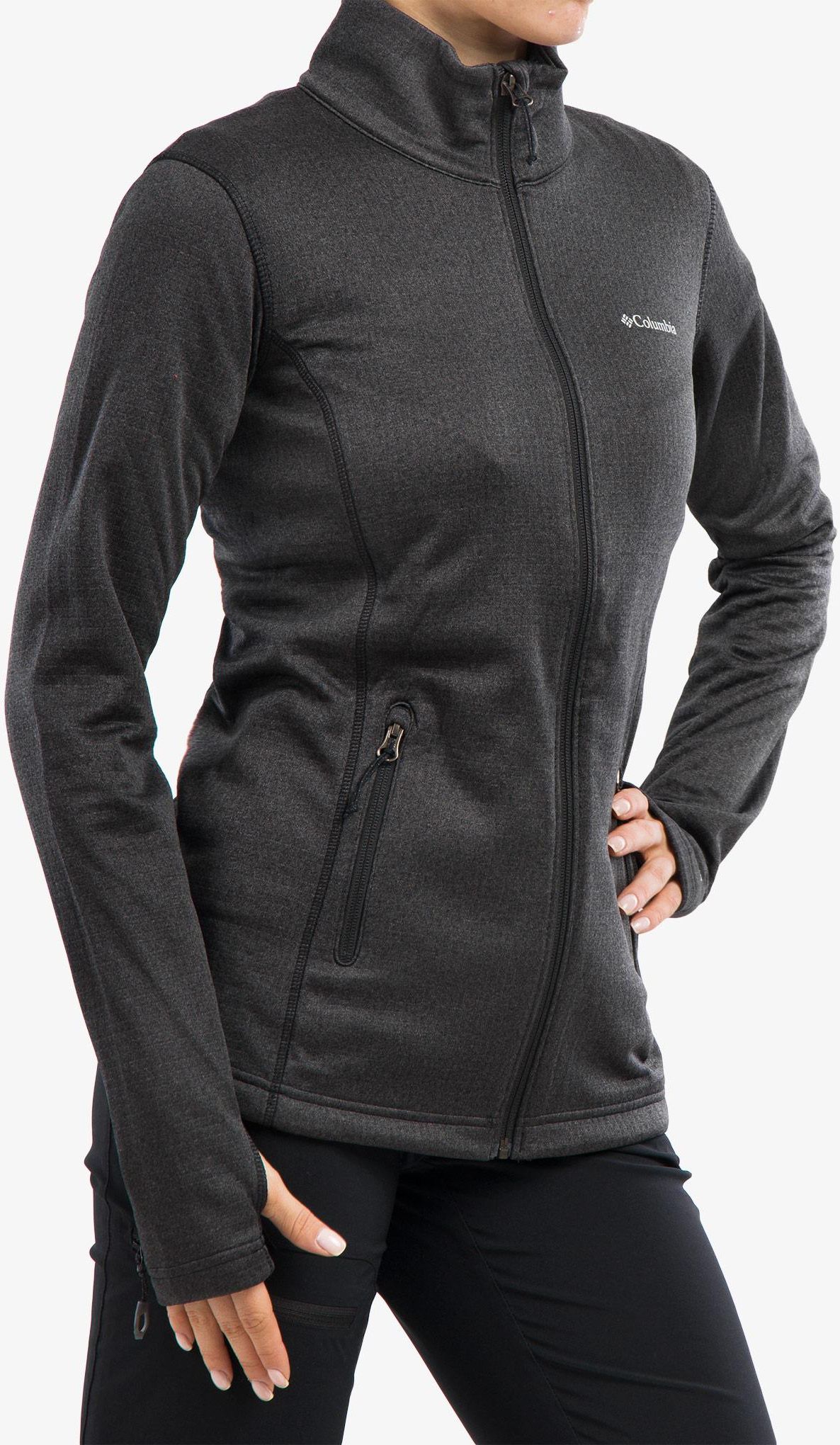 Bluza damska Columbia Park View Grid Fleece Full Zip - black heather - Ceny i opinie - Ceneo.pl