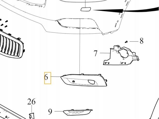 Volvo Lewa Atrapa Gorna Kratka Zderzaka Zaslepka 32227567 - Opinie i ...