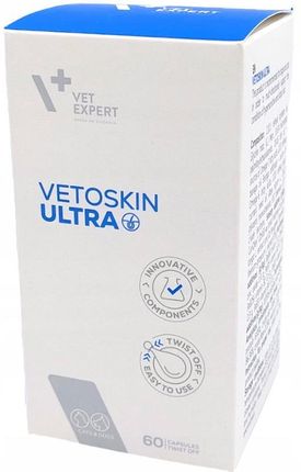 VET EXPERT VETOSKIN ULTRA 60kaps - preparat na skórę i sierść dla psów ...
