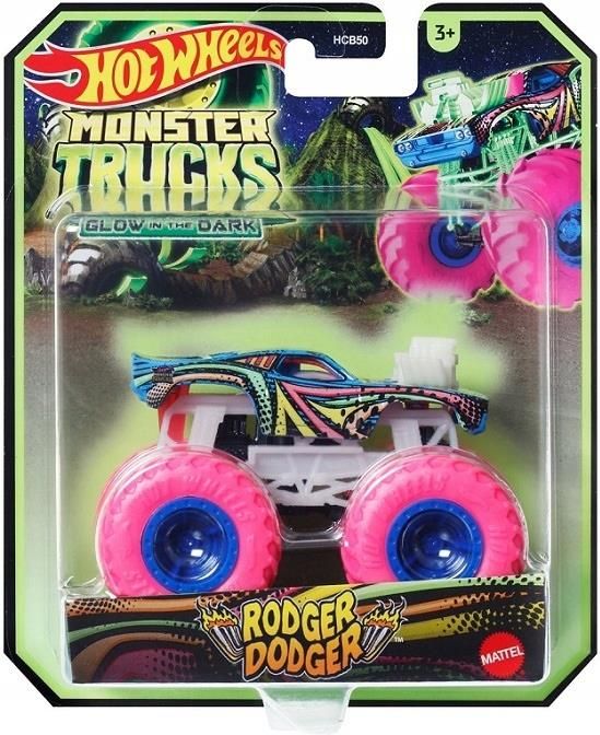 Hot Wheels Monster Trucks Rodger Dodger Glow In The Dark HWC91 - Ceny i ...