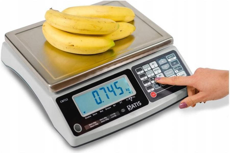 Waga licząca sklepowa z legalizacją 6kg / 3kg dwuzakresowa 2g / 1g RS232 CWT22 3/6 RS ...