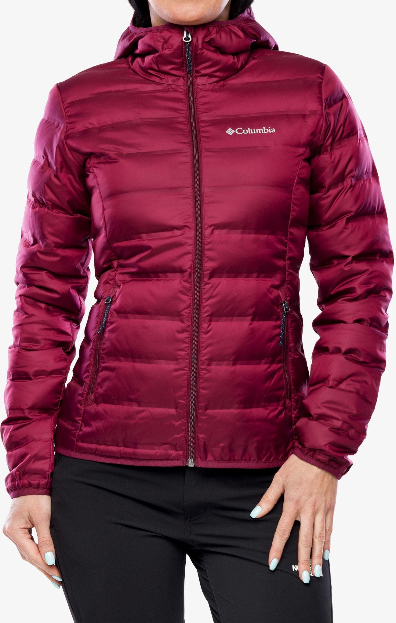 Kurtka puchowa damska Columbia Lake 22 Down Hooded Jacket - marionberry ...