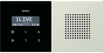 Gira Radio Podtynkowe Rds Przełącznik Płaski Kremowobiałe ( 2280111 ...