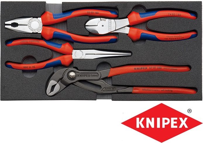 Knipex Zestaw szczypiec we wkładce piankowej Basic (00 20 01 V01) - Opinie i ceny na Ceneo.pl
