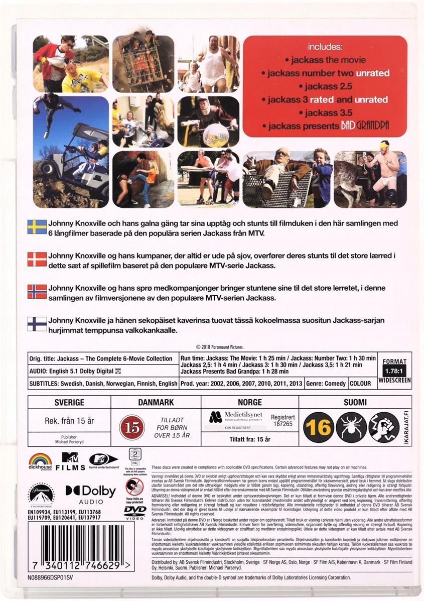 Film DVD Jackass The Complete 6 movie collection (6DVD) - Ceny i opinie ...