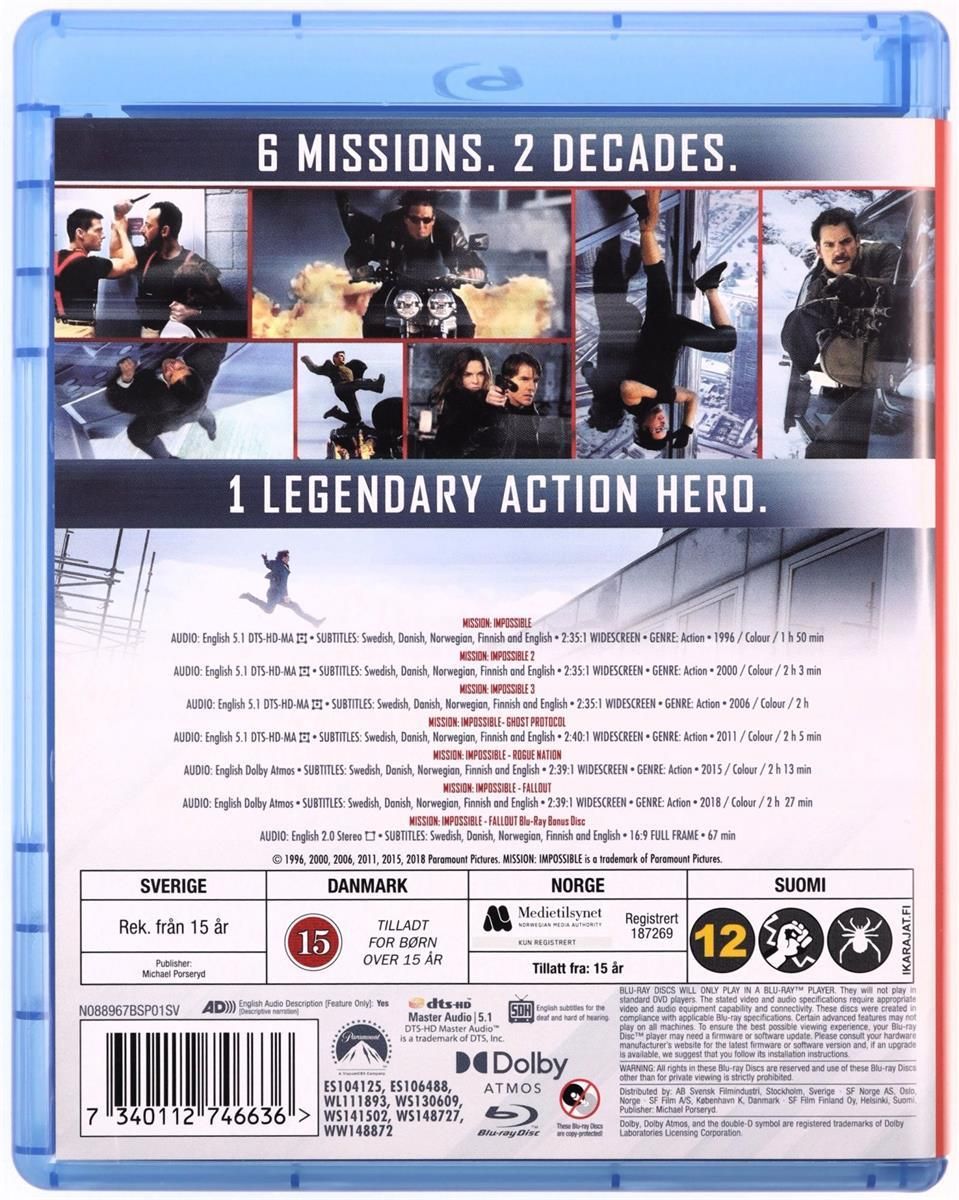 Film Blu-ray Mission Impossible 1-6 Collection (7xBlu-Ray) - Ceny i ...