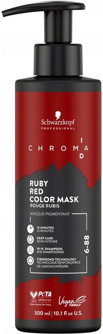 Schwarzkopf Professional Chroma Id Bonding Color Mask Ruby Red 6-88 300 ...