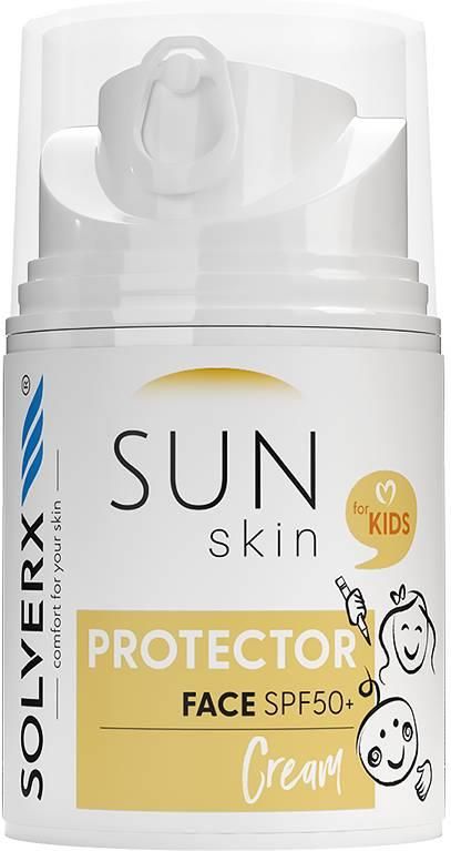 Dermokosmetyk Solverx Sun Skin Protector For Kids Krem Ochronny Do Twarzy Spf50 50Ml - Opinie i ...