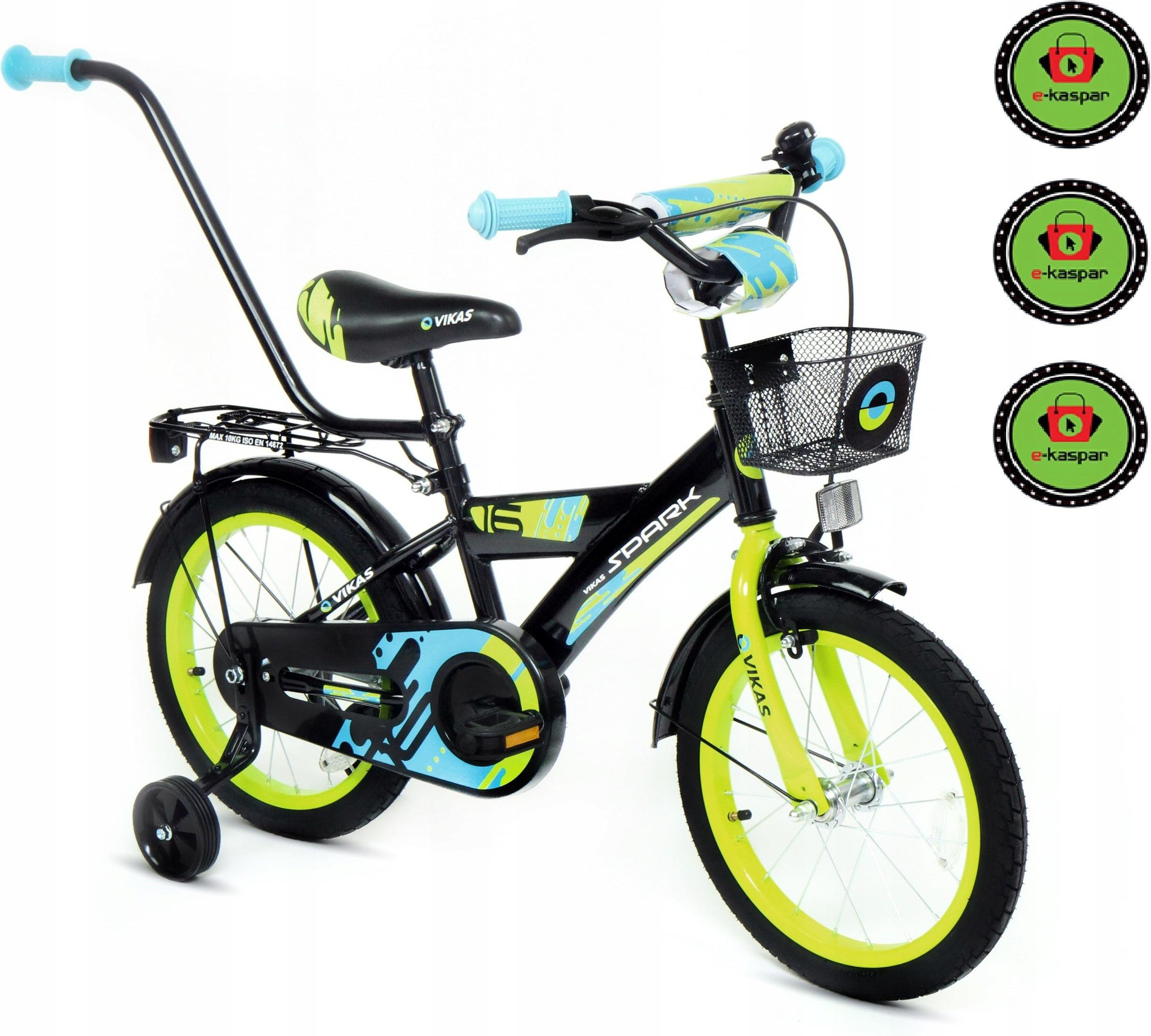 Vikas Rower Dziecięcy Rowerek 12 Cali Dla Chłopca Koszyk Prowadnik ...