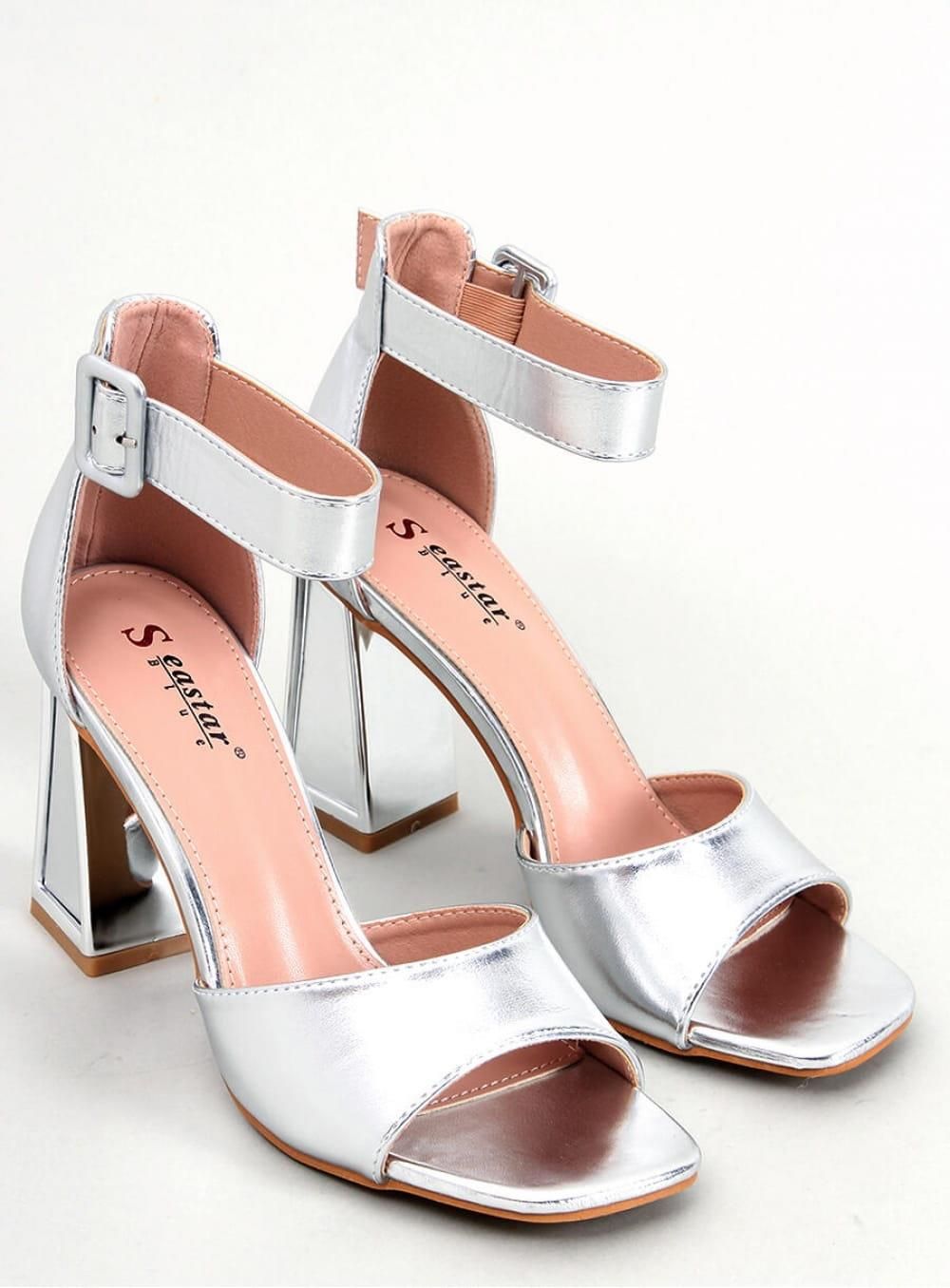 Inello Sandałki Na Obcasie Z Paskiem Ellen Silver - Ceny i opinie ...