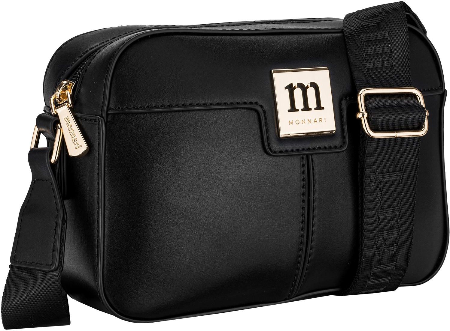 Torebka Czarna Listonoszka Monnari Złote Logo Logowany Pasek - Ceny i opinie - Ceneo.pl