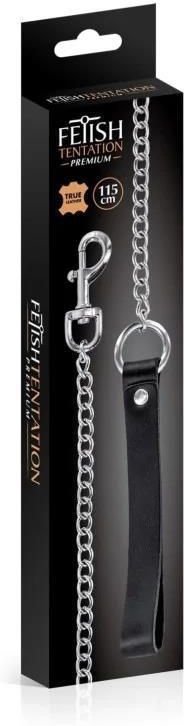 Fetish Premium Metal Leash With Cow Leather Wrist 115cm - Ceneo.pl