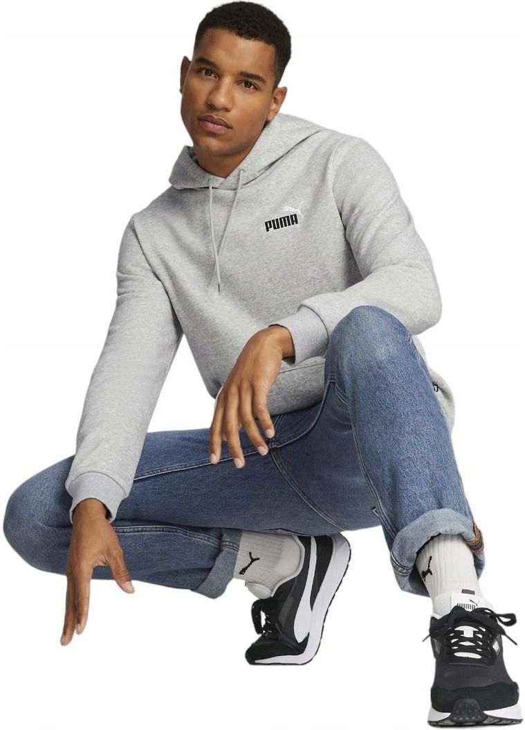 Puma Bluza Męska Z Kapturem Ess 2 Col Small Logo Hoodie Szara r.M ...