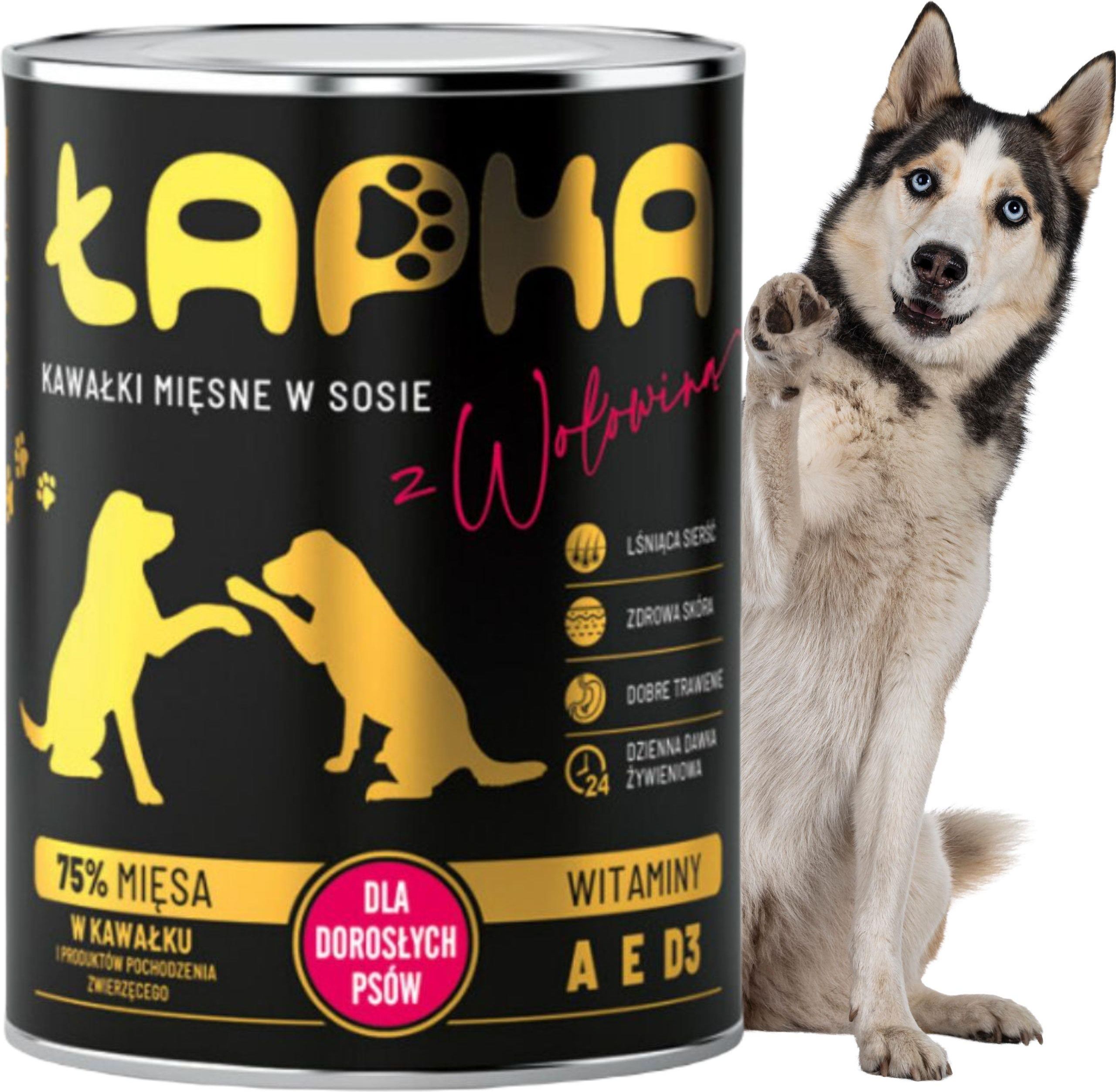 Karma Łapka Karma Mokra Dla Psa Wołowina 415G - Ceny i opinie - Ceneo.pl