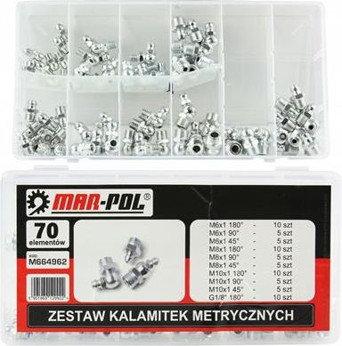 Kalamitki metryczne M6 M8 M10 G1/8 70szt - Opinie i ceny na Ceneo.pl
