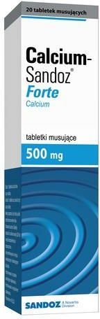 Calcium-Sandoz Forte 500 Mg Ca 20Tabl Musujące - Opinie i ceny na Ceneo.pl