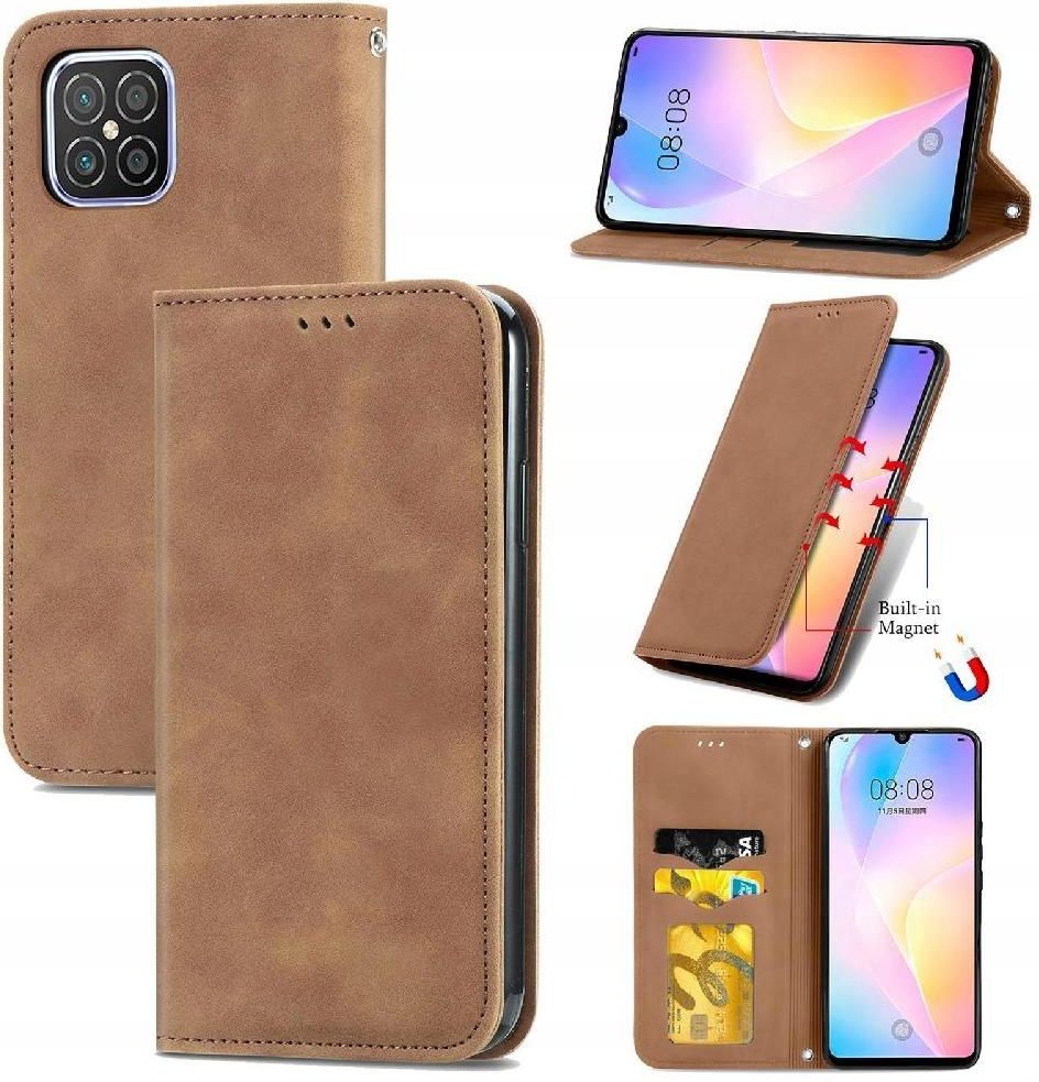Sprawa Dla Huawei Nova 8Se Skórzany Futerał Prosty Biznes Smycz Portfel ...