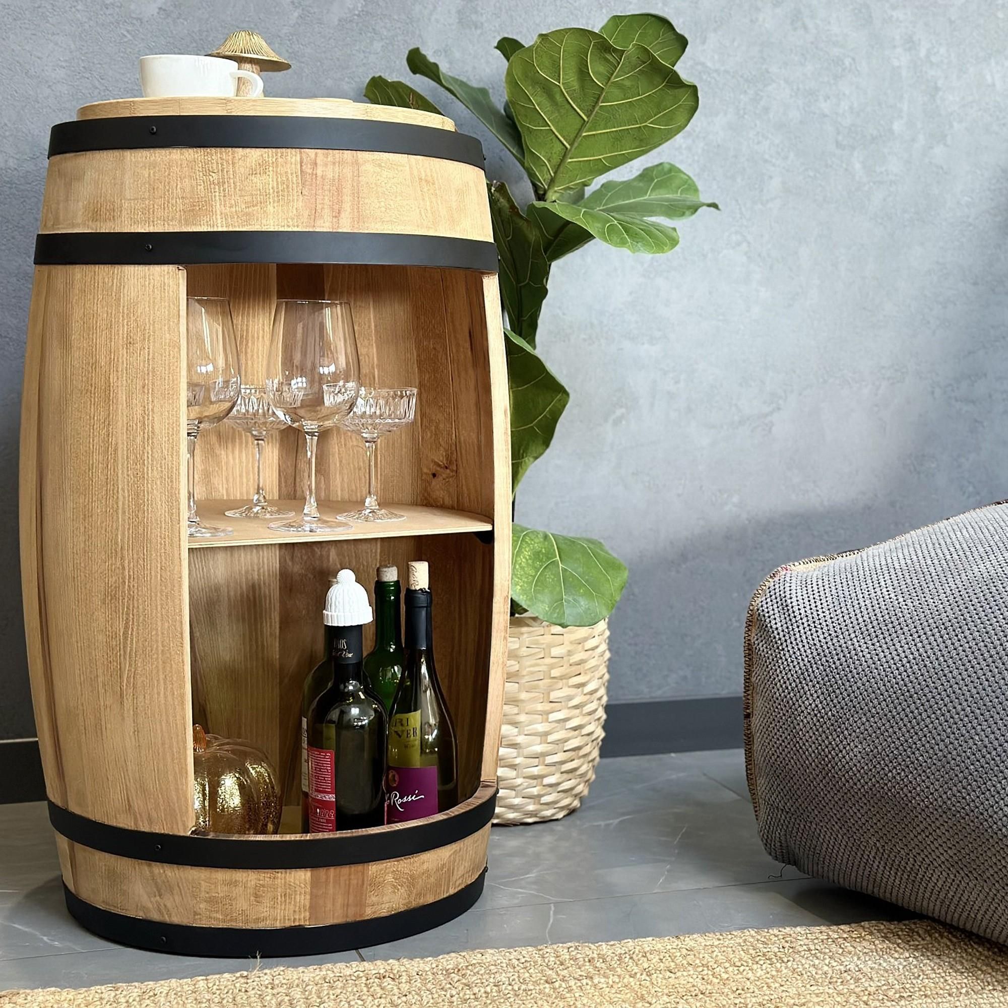 Weeco Barek Na Butelki Z Alkoholem Z Beczki Drewnianej Półka Na Butelki ...
