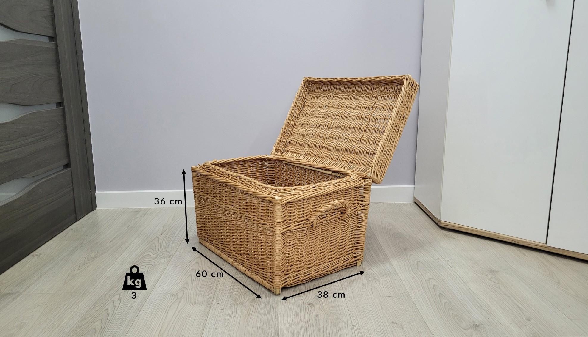 Weeco Wiklinowy Skrzynia 60cm Z Otwieraną Pokrywą Kufer Z Wikliny ...