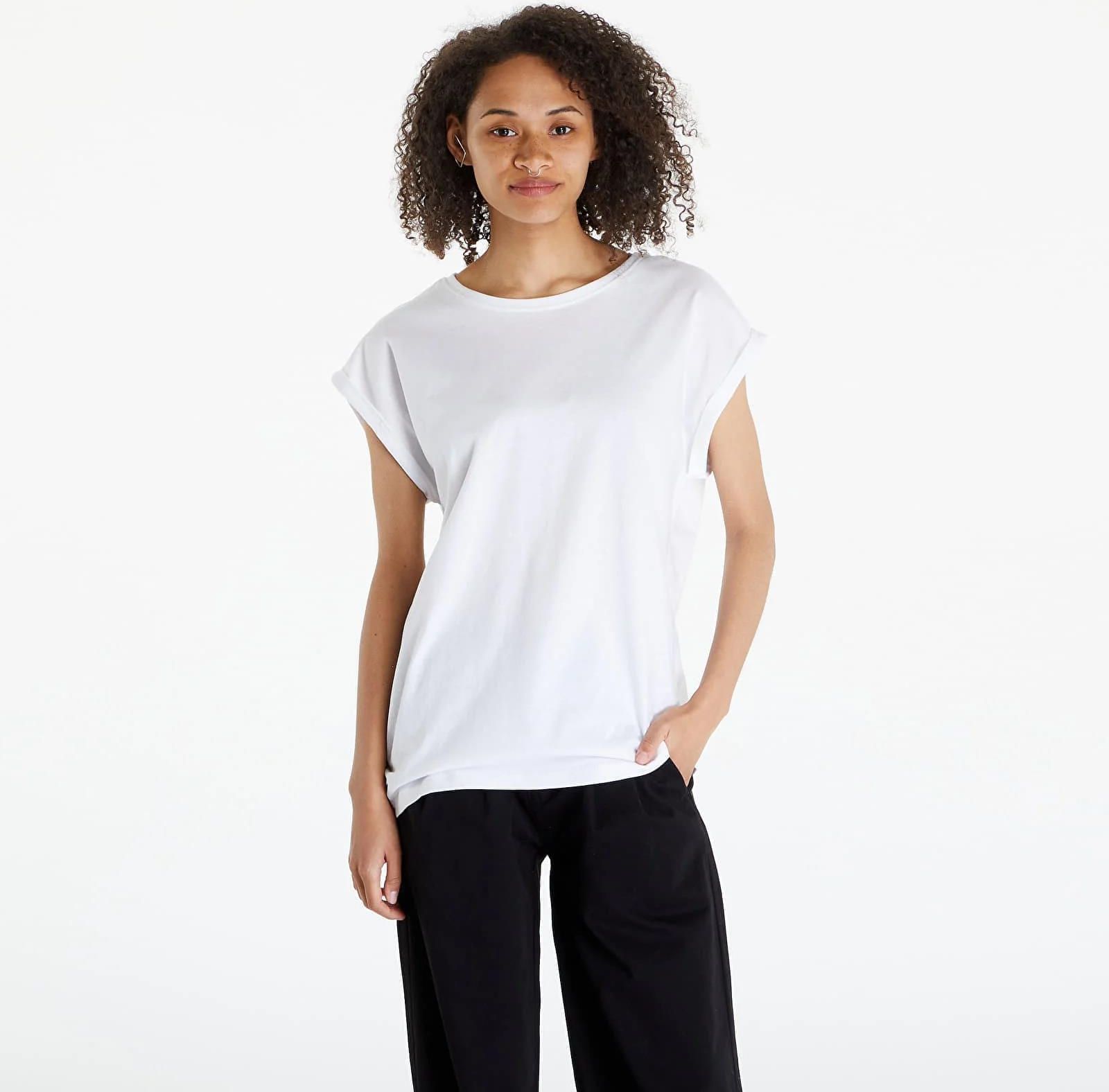 Urban Classics Ladies Extended Shoulder Tee 2-Pack Black/ White - Ceny ...