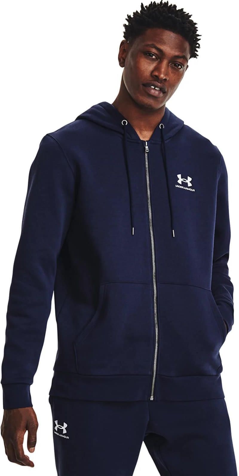 Under Armour Essential Fleece Fz Hood Midnight Navy - Ceny i opinie ...