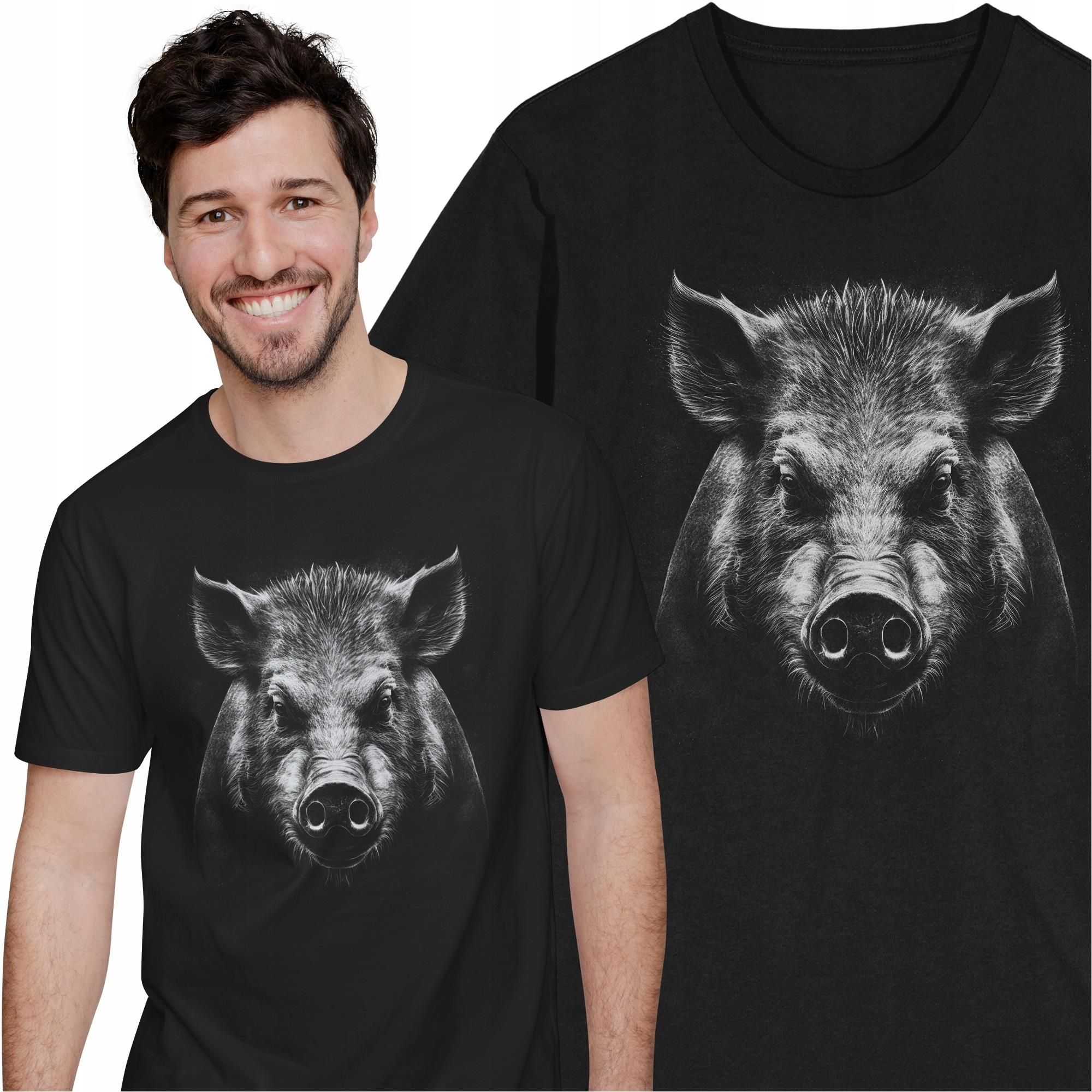 Koszulka Dzik Dzika Natura Zwierzęta Las Matka Natura Środowisko ...