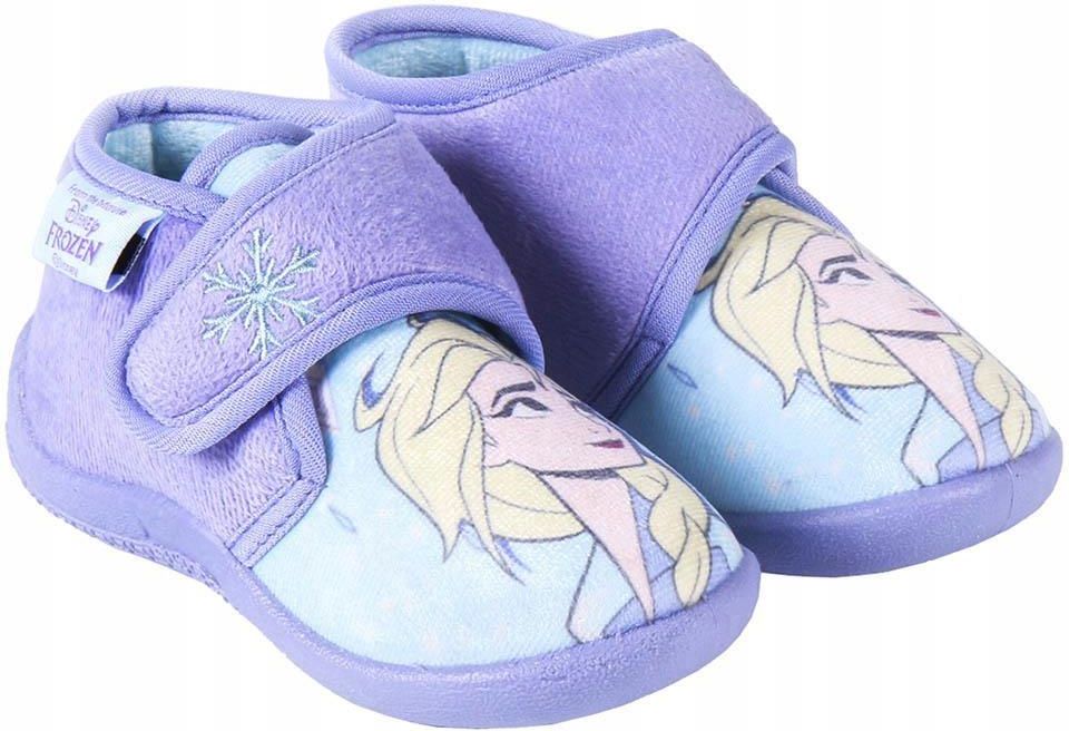 Kapcie Papcie Trampki domowe przedszkolne rzepy Frozen Kraina Lod Elza ...