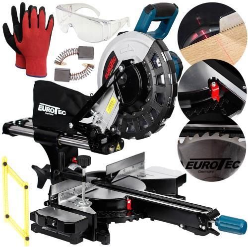 Piła Eurotec Germany Ukośnica Z Posuwem 255mm Kątowa + Laser Pilarka ...