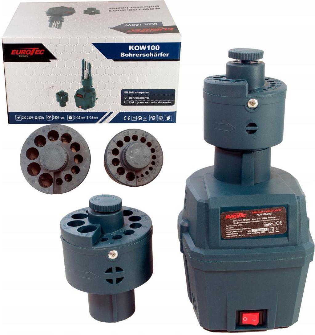 Eurotec Germany Ostrzałka Do Wierteł Elektryczna 100W 3-16 Mm X2 ...