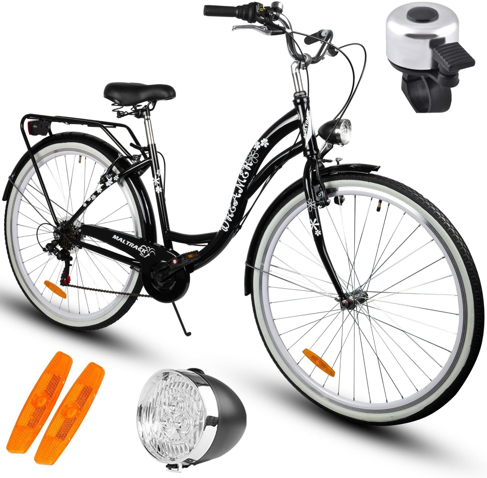 Rower Miejski MalTrack Citybike Dreamer 6-speed Black 28 - Rowery ...