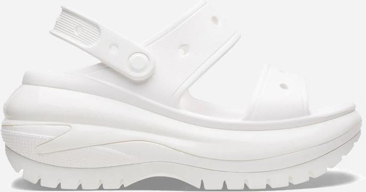 Crocs Sandały damskie na grubej podeszwie Mega Crush 207989-100 Białe ...