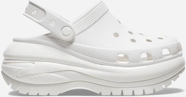 Crocs Crocsy Damskie Na Wysokiej Platformie Mega Crush 207988-100 Białe ...
