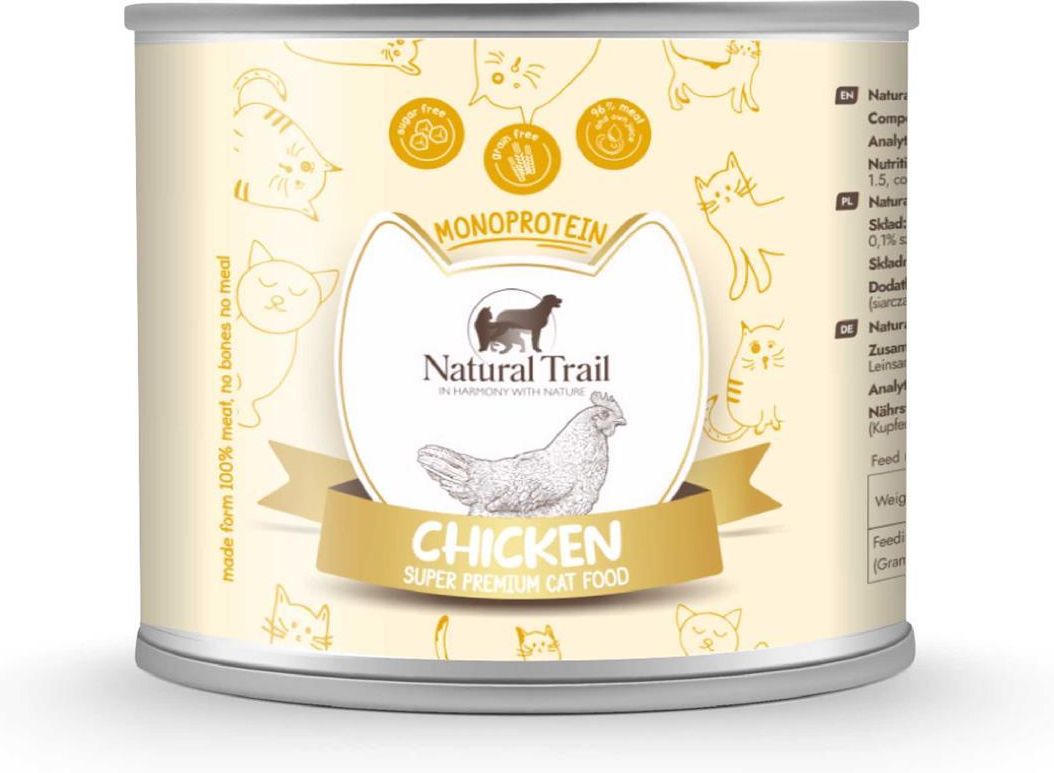 Karma Natural Trail Mono Chicken Kurczak Karma Dla Kota 200G - Ceny i ...