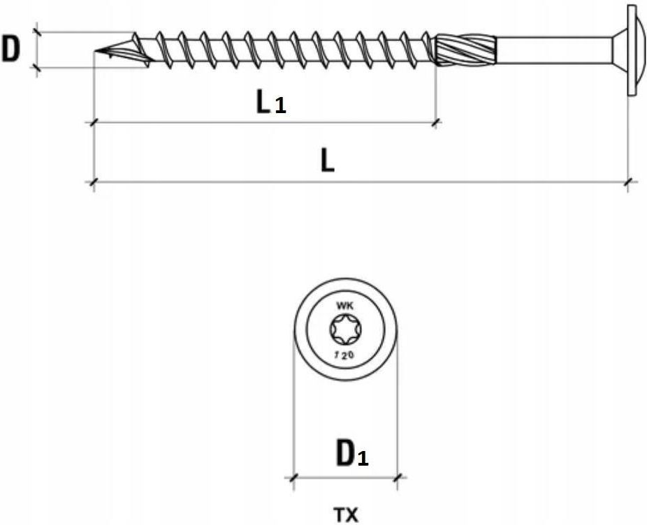 Marcopol Wkręt Do Drewna Z Łbem Talerzowym 8x300 Tx40 - Opinie i ceny na Ceneo.pl