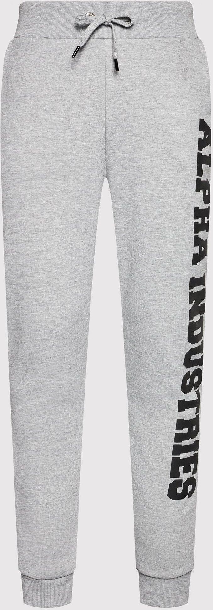 Alpha Industries Spodnie dresowe Big Letters 126343 Szary Regular Fit ...