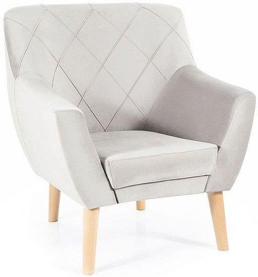 Signal Meble Fotel Kier 1 Velvet Buk Bluvel 03 Jasnoszary - Opinie i ...