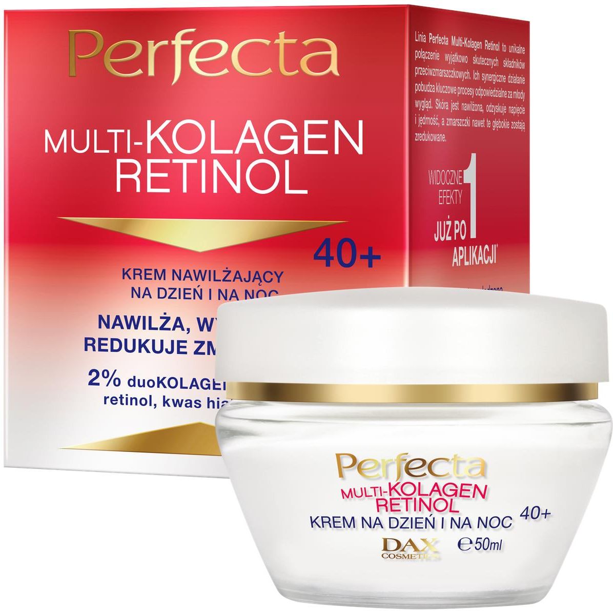 Krem Perfecta Multikolagen Retinol nawilżający i 40+ na dzień i noc ...
